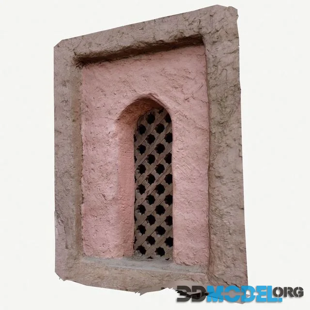 3D Model – Medieval Nomad Building Window Low-poly (PBR)