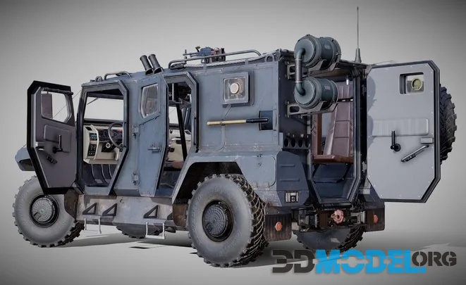 3D Model – Russian Military Armored Car (PBR)