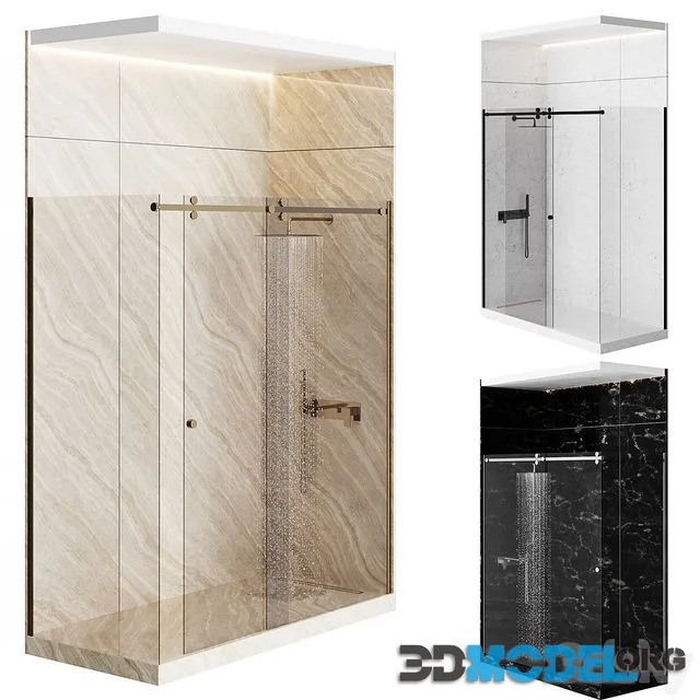 3D Model – Shower Enclosure 03 Shower Cabin