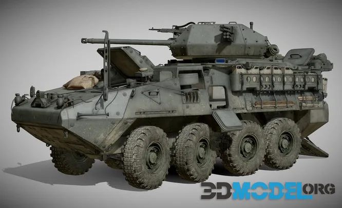 3D Model – Stryker M1296 Dragoon Armored Car (PBR)