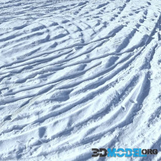 3D Model – Trail in the snow Low-poly (PBR)
