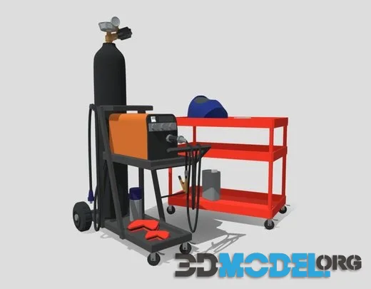 3D Model – Welding Machine Low Poly (PBR)
