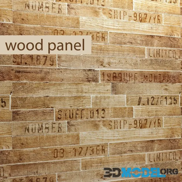 3D Model – Wood panel board