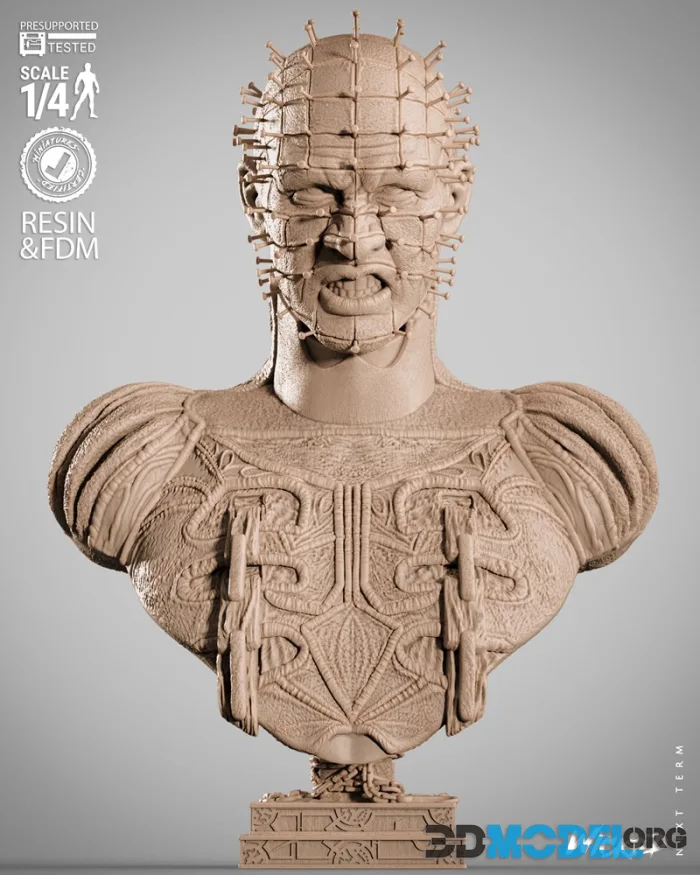 3D Model – Wicked - Pinhead Portrait Bust – Printable