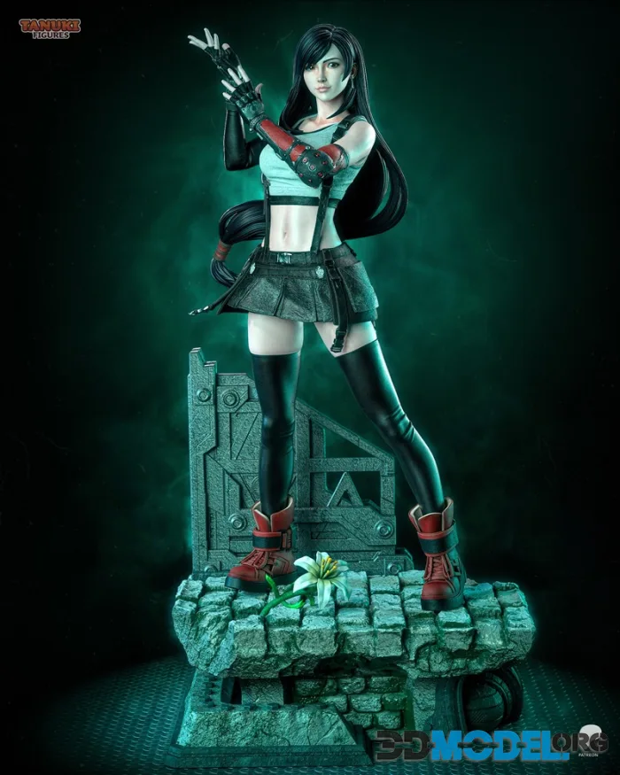 3D Model – Tanuki Figures - Tifa - Final Fantasy VII – Printable