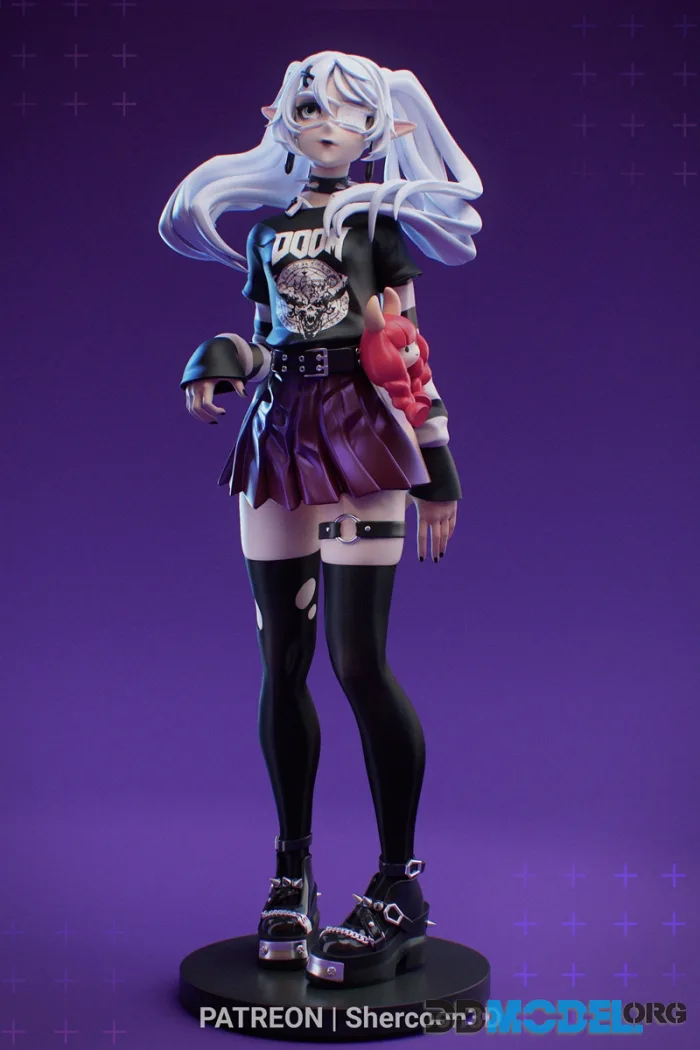 3D Model – SherCoon 3D - Goth Frieren – Printable