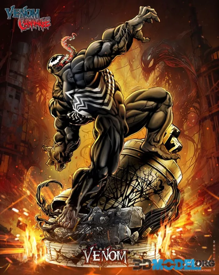 3D Model – Wicked - Venom 2025 Sculpture – Printable