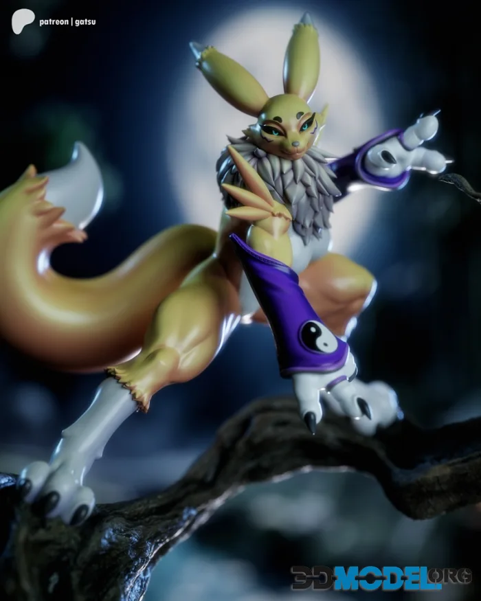 3D Model – Gatsu - Digimon - Renamon – Printable