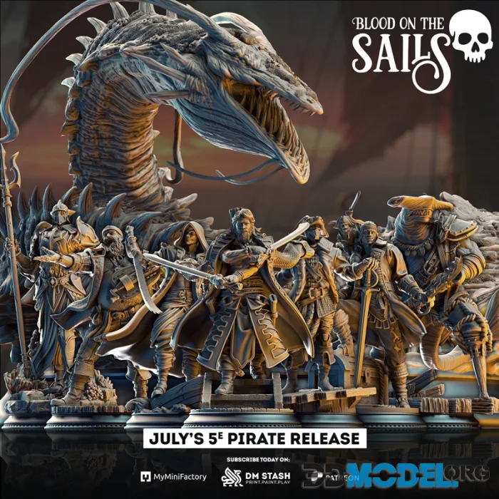 3D Model – DM Stash - Blood on the Sails July 2025 – Printable