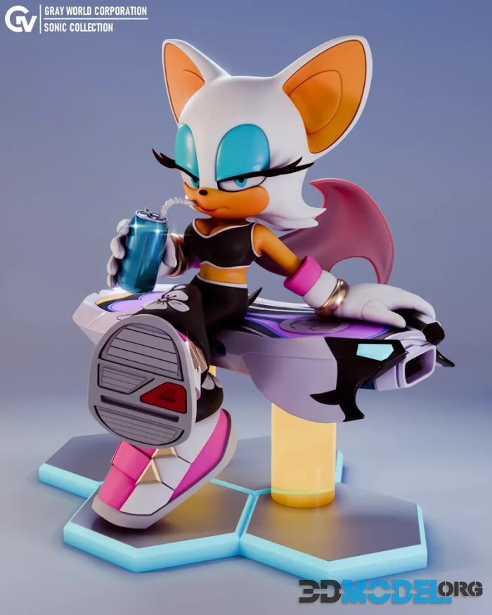 3D Model – Gray World Corporation - Rouge Sonic Riders Sonic The ...