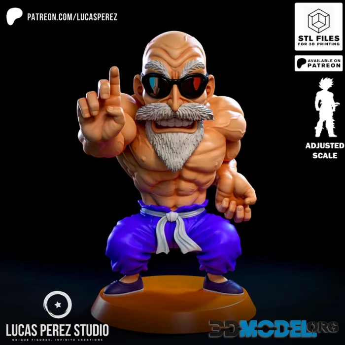 3D Model – Lucas Perez - Maestro Roshi – Printable