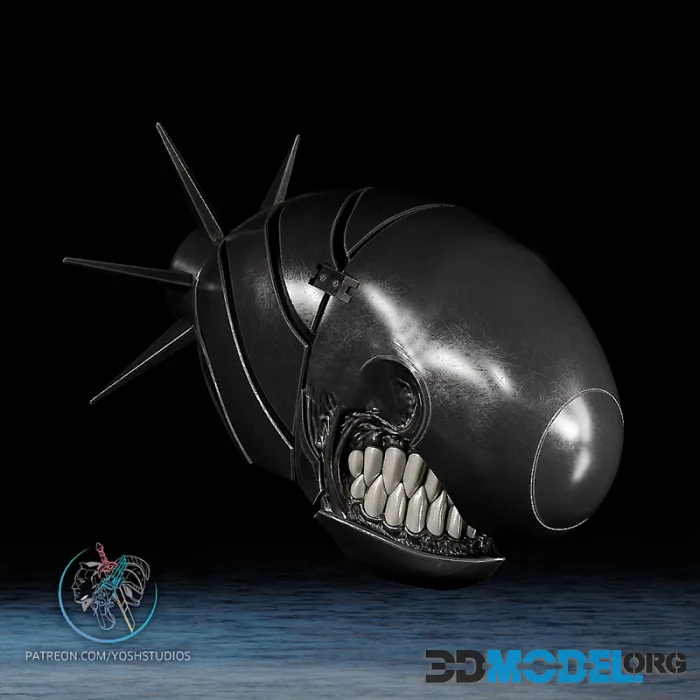 3D Model – Reze Arc Bomb Girl Helmet – Printable