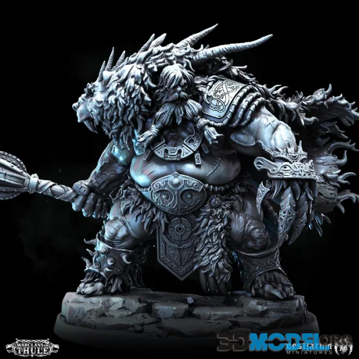 3D Model – Bestiarum Miniatures - Thulean Champion – Printable