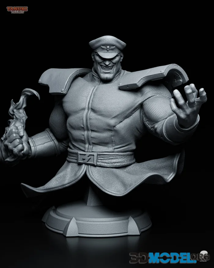 3D Model – Tanuki Figures - M. Bison - Street Fighter Bust – Printable