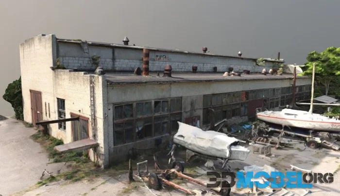 3D Model – Abandoned Sea Shore Factory (PBR)