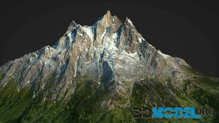 3D Model – Alpine Mountain V1 (World Machine) (PBR)