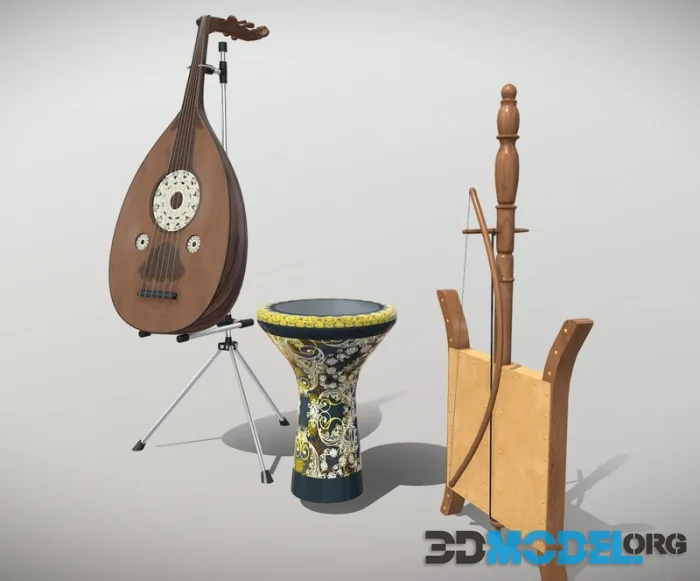 3D Model – Arabian Musical Instruments (PBR)