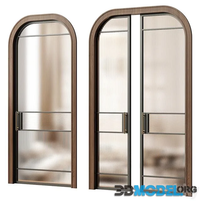 3D Model – Art deco door Interior door 250 Sliding glass door