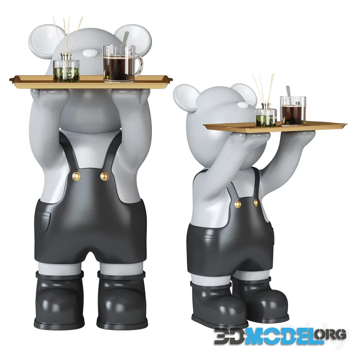 3D Model – Bear Sculpture Tray (2 size)