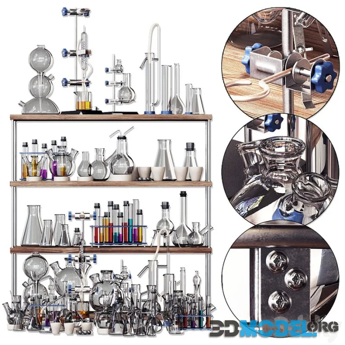 3D Model – Chemistry dishes n2 Chemistry laboratory glassware No. 2