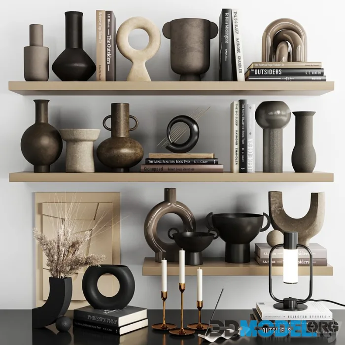 3D Model – Decoration Set for interior design