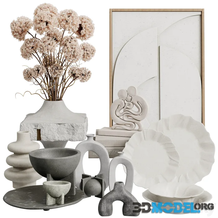 3D Model – Decorative set 12 with light plates