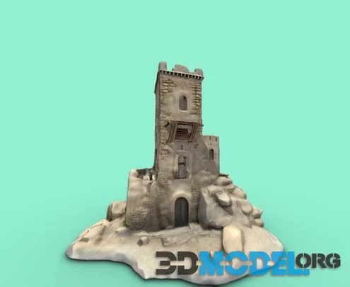 3D Model – Desert Fortress Tower (PBR)
