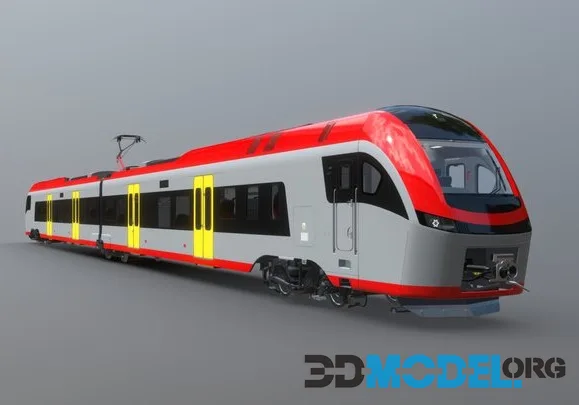 3D Model – EMU Regional Train [Full Interior] Low-poly