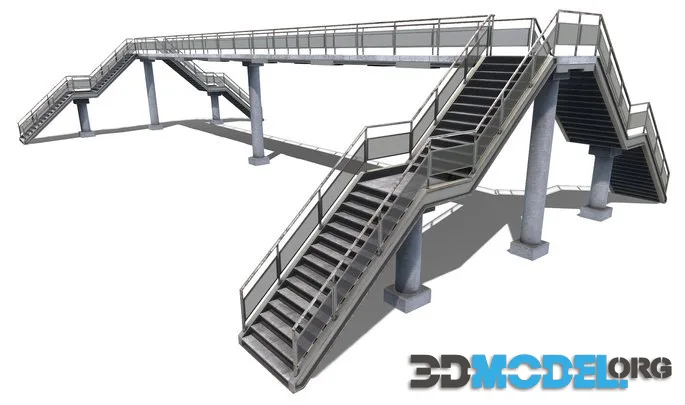 3D Model – Interstate Motorway Highway Overpass (PBR)