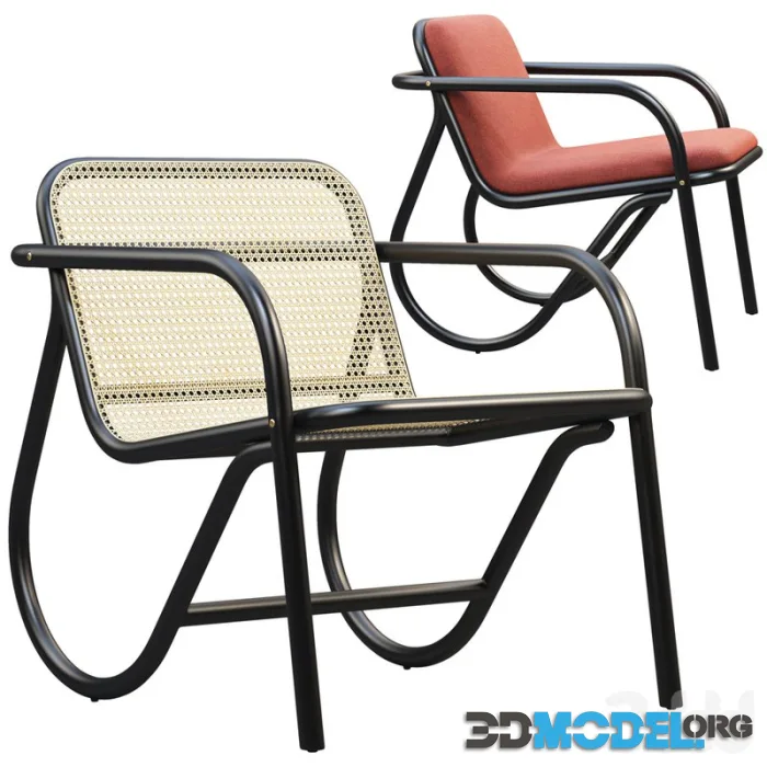 3D Model – N. 200 lounge chair (2 options)