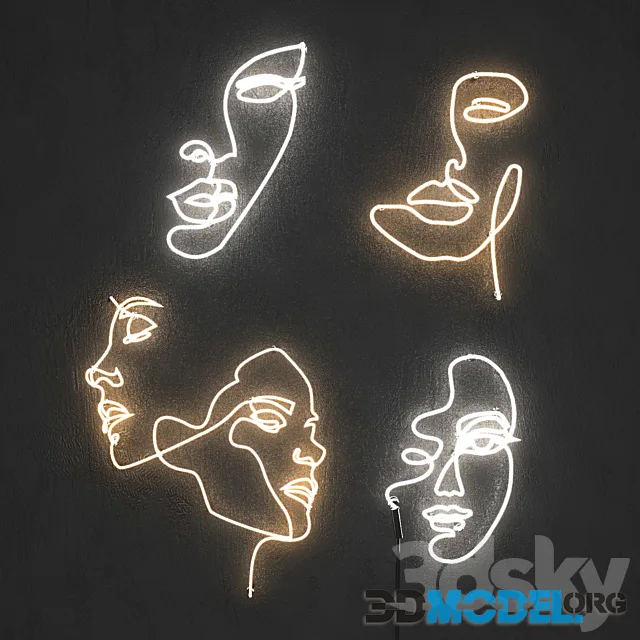 3D Model – Neon Light Set 7