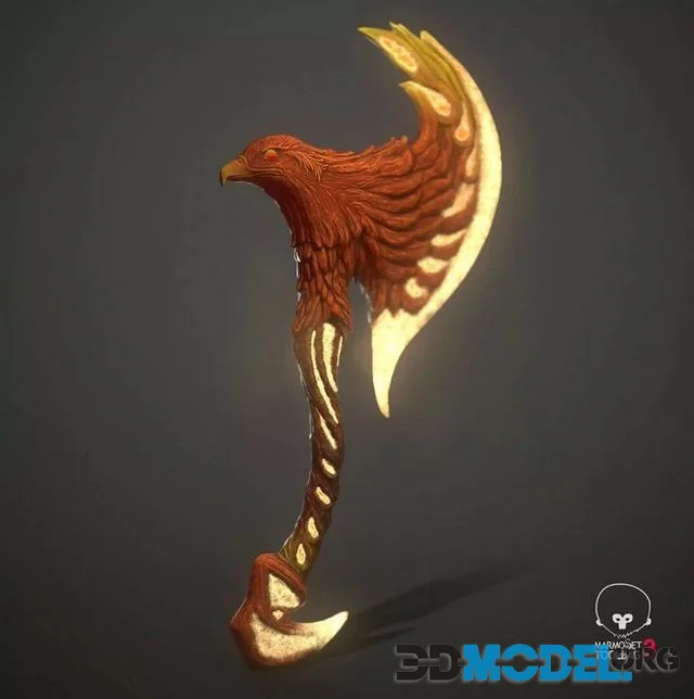 3D Model – Phoenix Axe low-poly (PBR)
