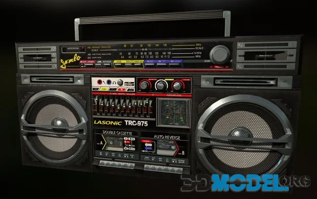 3D Model – Retro TRC 975 Boombox (PBR)