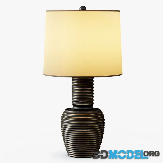 3D Model – Ribbed Copper Table Lamp