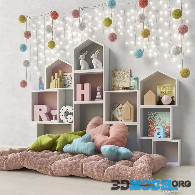 3D Model – Toys and furniture set 41