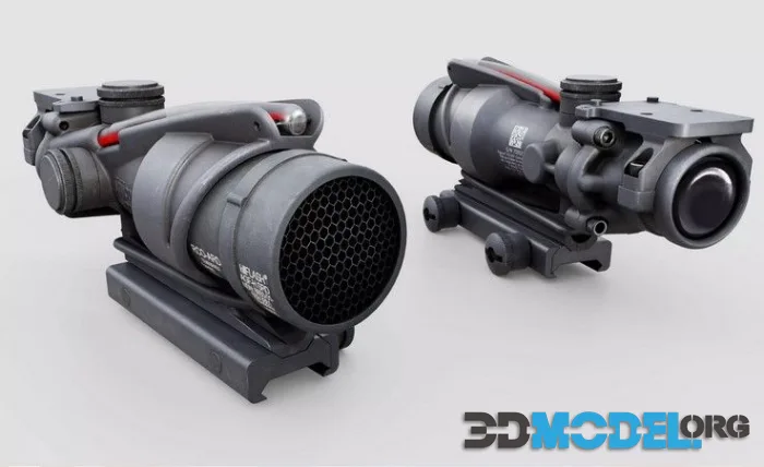 3D Model – Trijicon ACOG TA31 Fiber Optic 4x Rifle Scope (PBR)