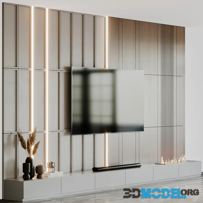 3D Model – TV Wall 54