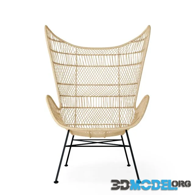 3D Model – Wicker chair