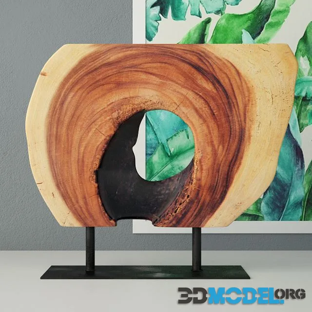 3D Model – Wooden Decoration on Stand