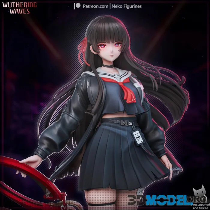 3D Model – Neko Figurines - Wuthering Waves - Chisa – Printable