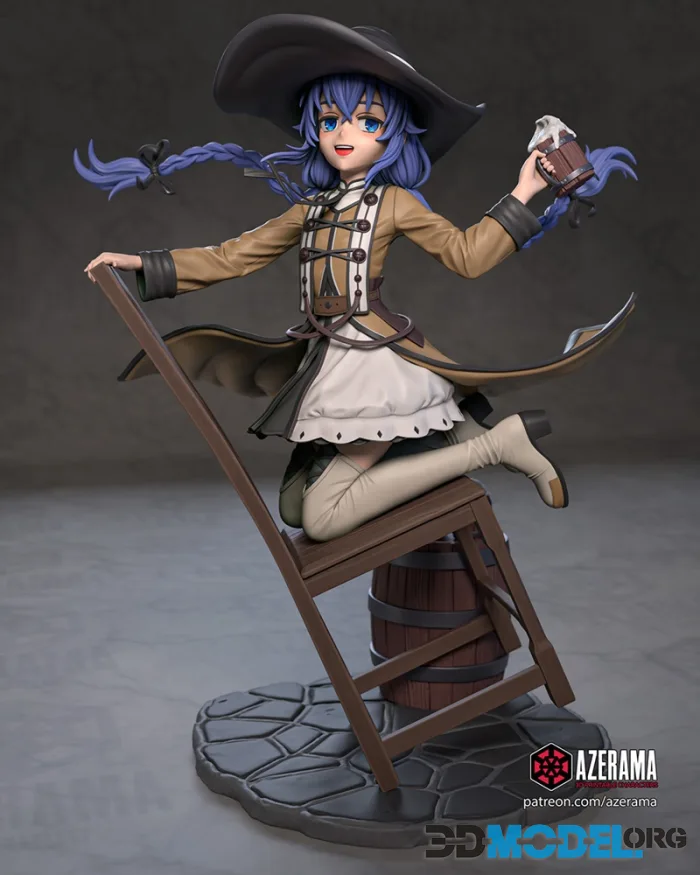 3D Model – Azerana - Mushoku tensei - Roxy – Printable