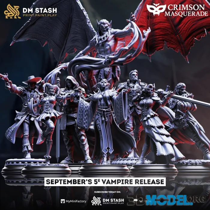 3D Model – DM Stash - Crimson Masquerade September 2025 – Printable