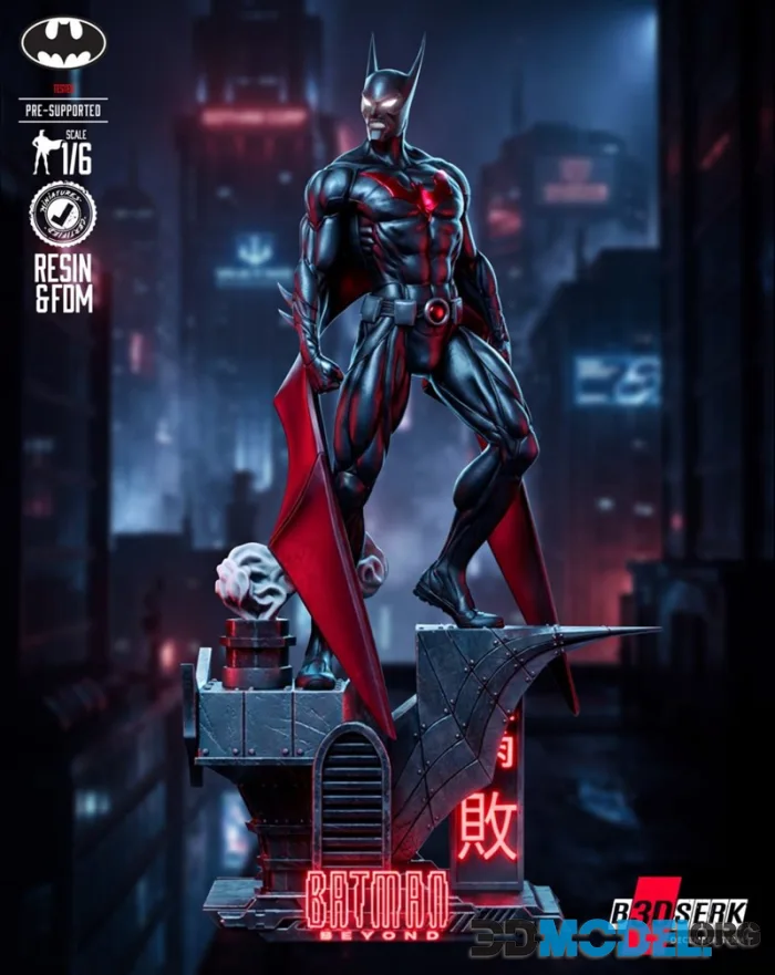3D Model – B3dserk - Batman Beyond Sculpture – Printable