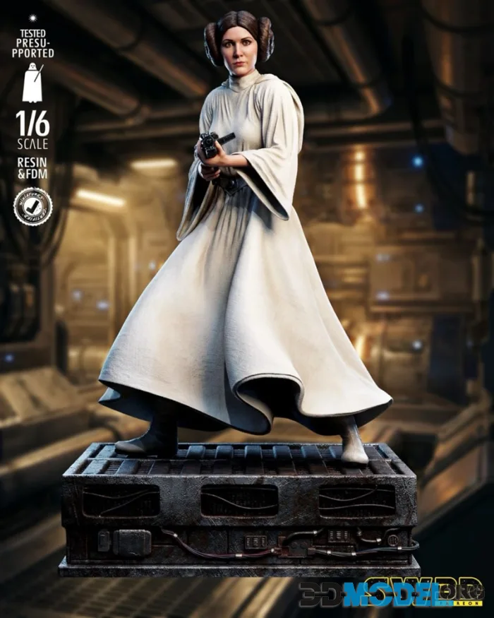 3D Model – SW3D - Leia Organa Sculpture – Printable