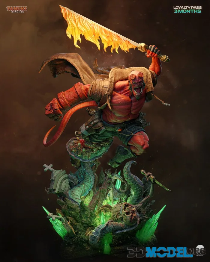 3D Model – Tanuki Figures - Hellboy – Printable