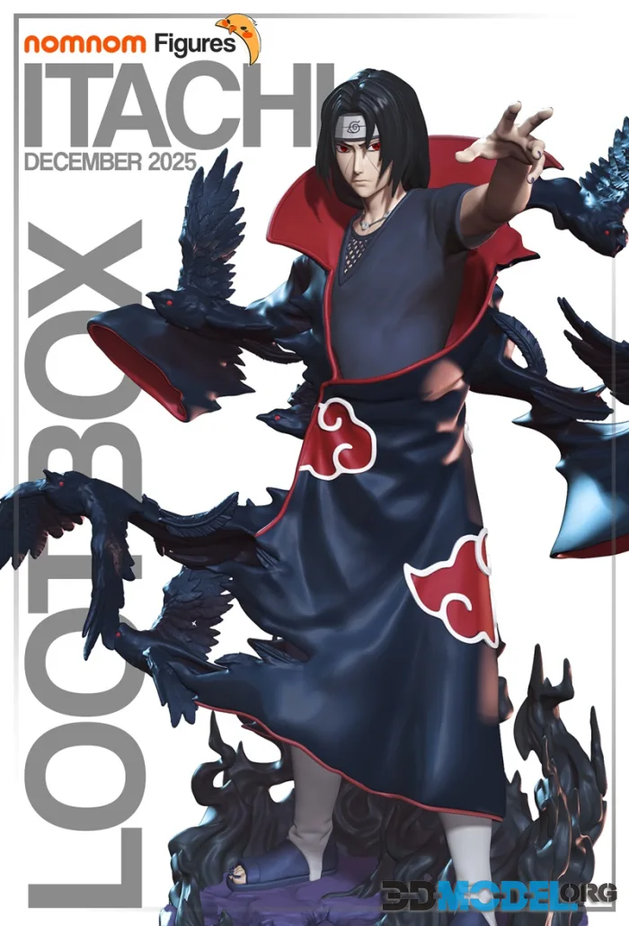 3D Model – Nomnom Figures - Uchiha Itachi - Naruto Shippuden – Printable