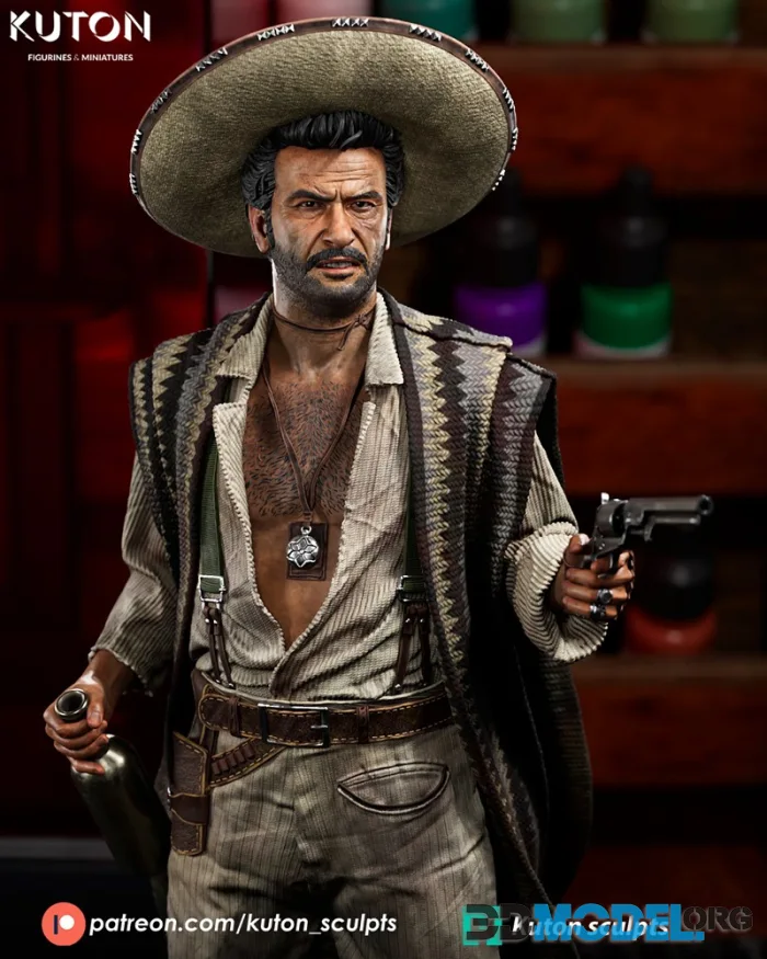 3D Model – Kuton Figurines - Tuco Ramirez – Printable