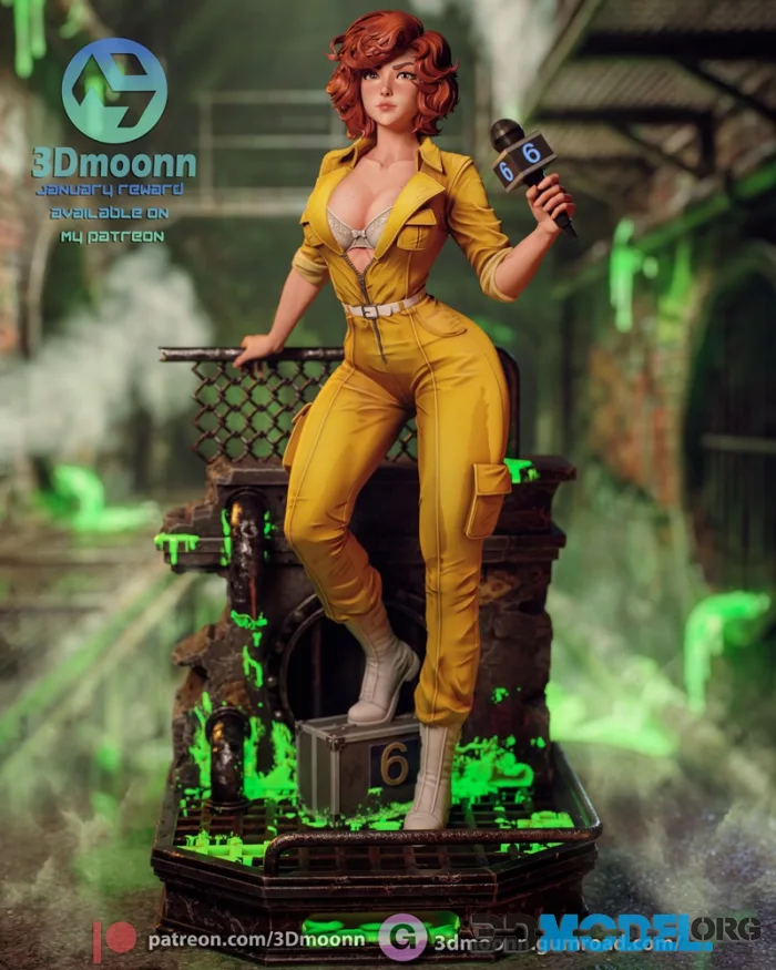 3D Model – 3Dmoonn - April O’Neil – Printable