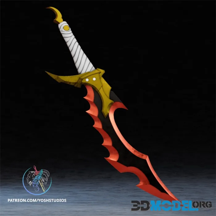 3D Model – Knight Killer Dagger – Printable