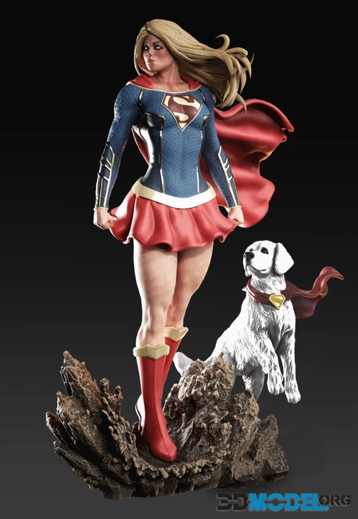 3D Model – Supergirl Woman of Tomorrow – Printable